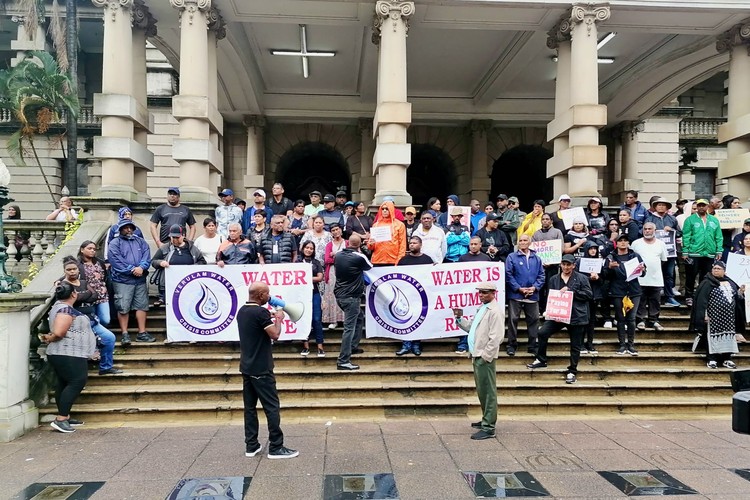 Durban residents protest for water on Human Rights Day