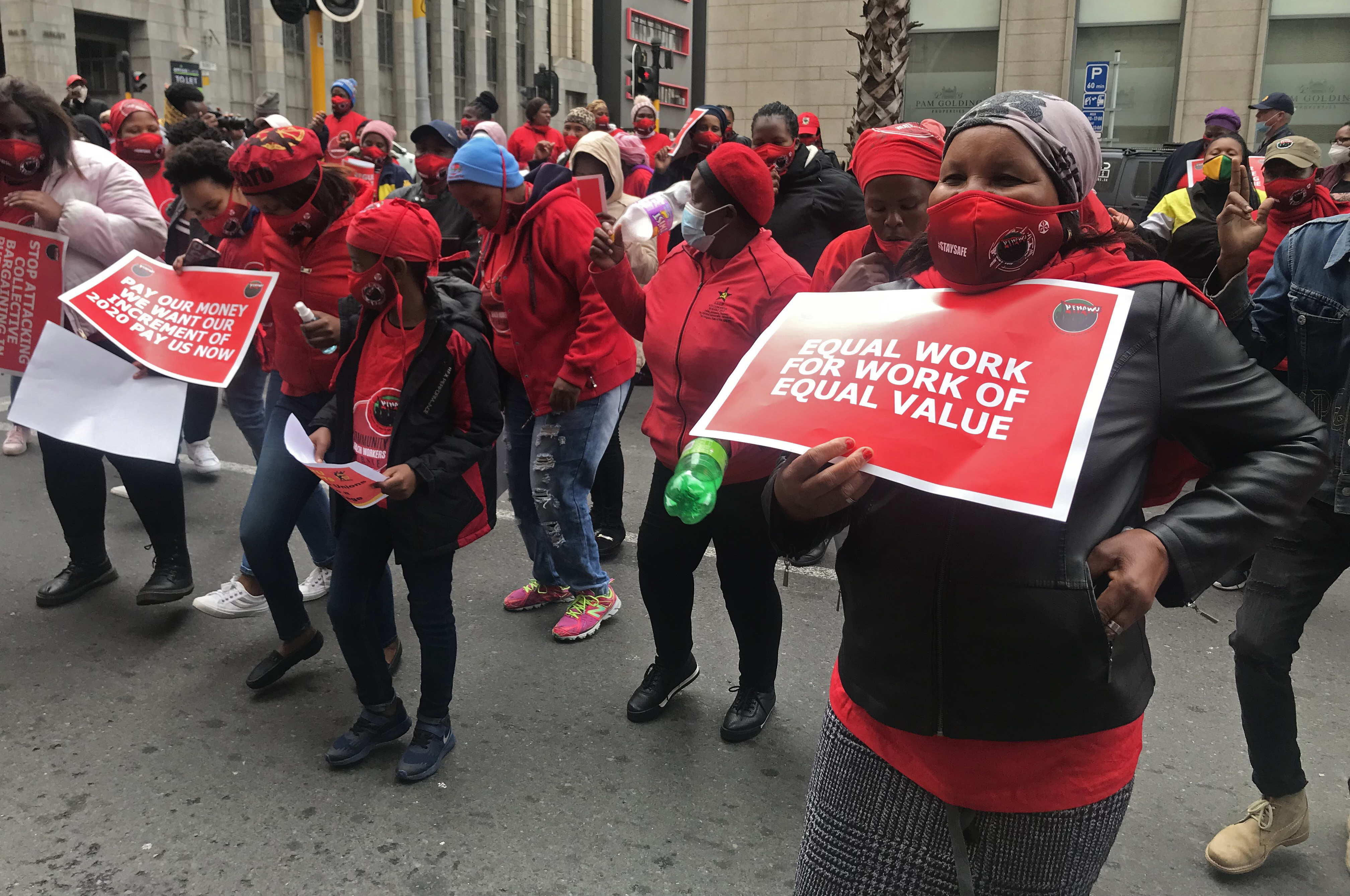 Public service workers protest over wages outside Western Cape ...