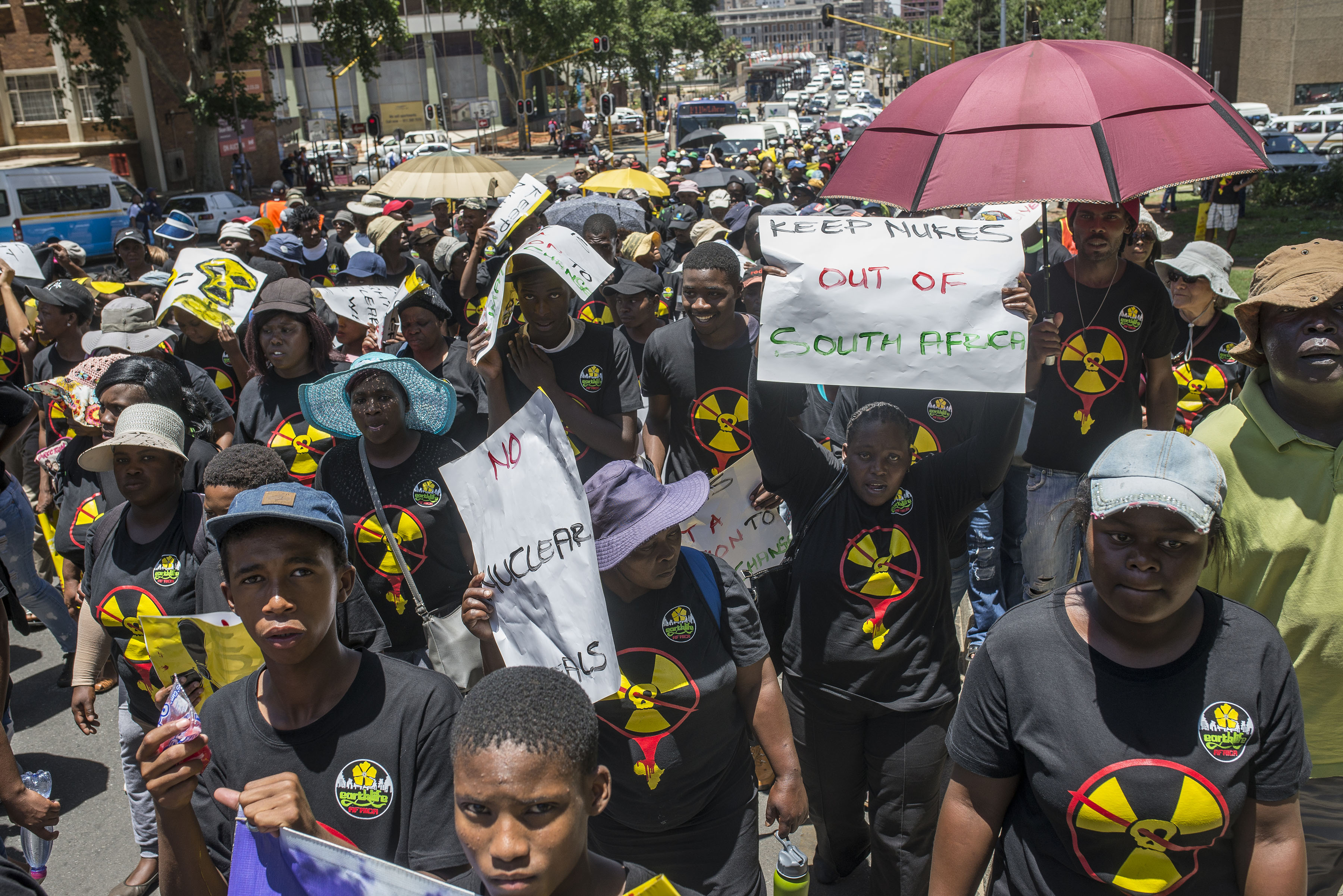 Hundreds march against nuclear deal | GroundUp