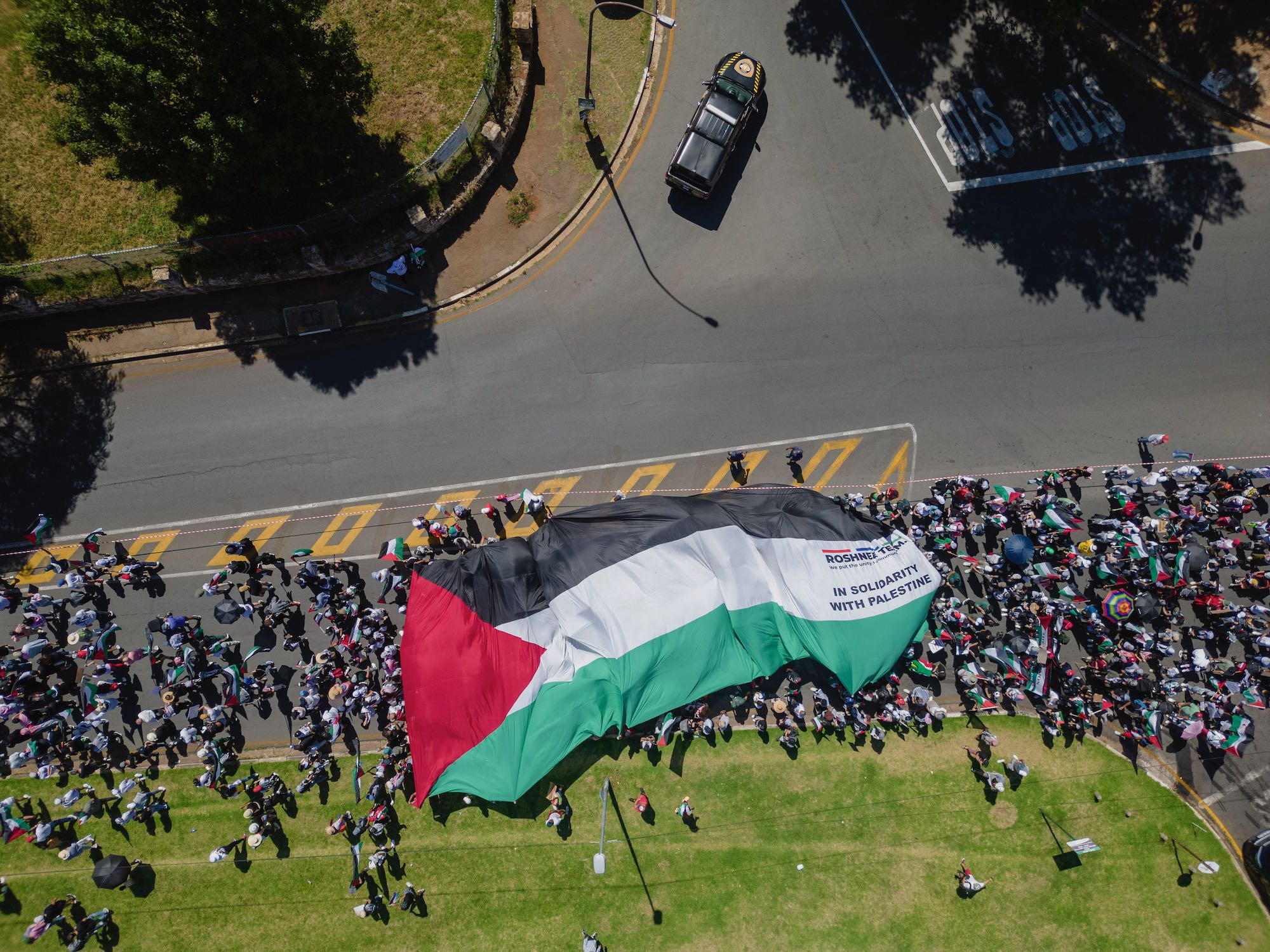Thousands rally in support of Palestine at Zoo Lake