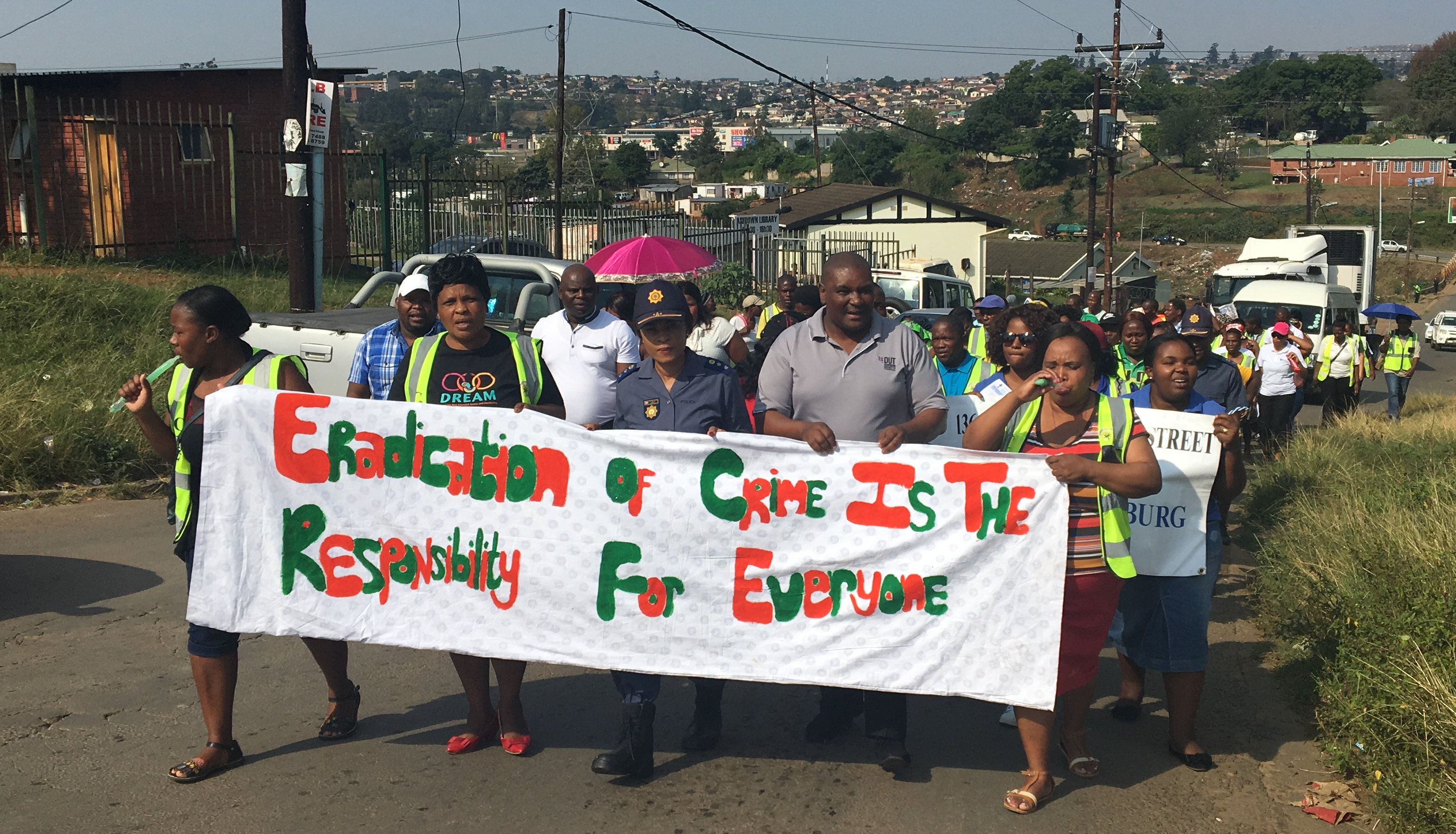 Pietermaritzburg police organise march against crime | GroundUp